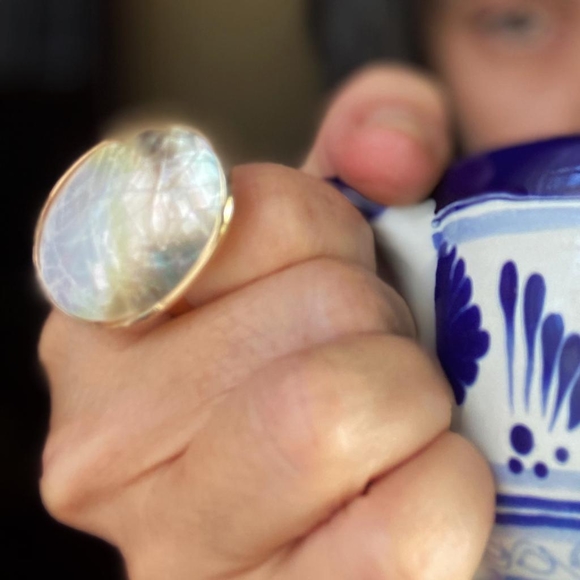 Alquimia | Jewelry | Avalon Shell Statement Bohemian Ring | Poshmark